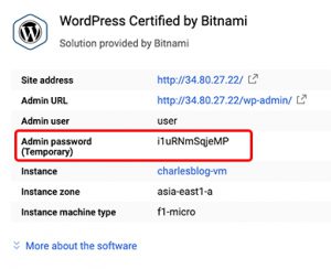 WordPress / 快速架站教學：在 Google Cloud (GCP) 台灣主機上免費架設 WordPress Bitnami – Charles Note